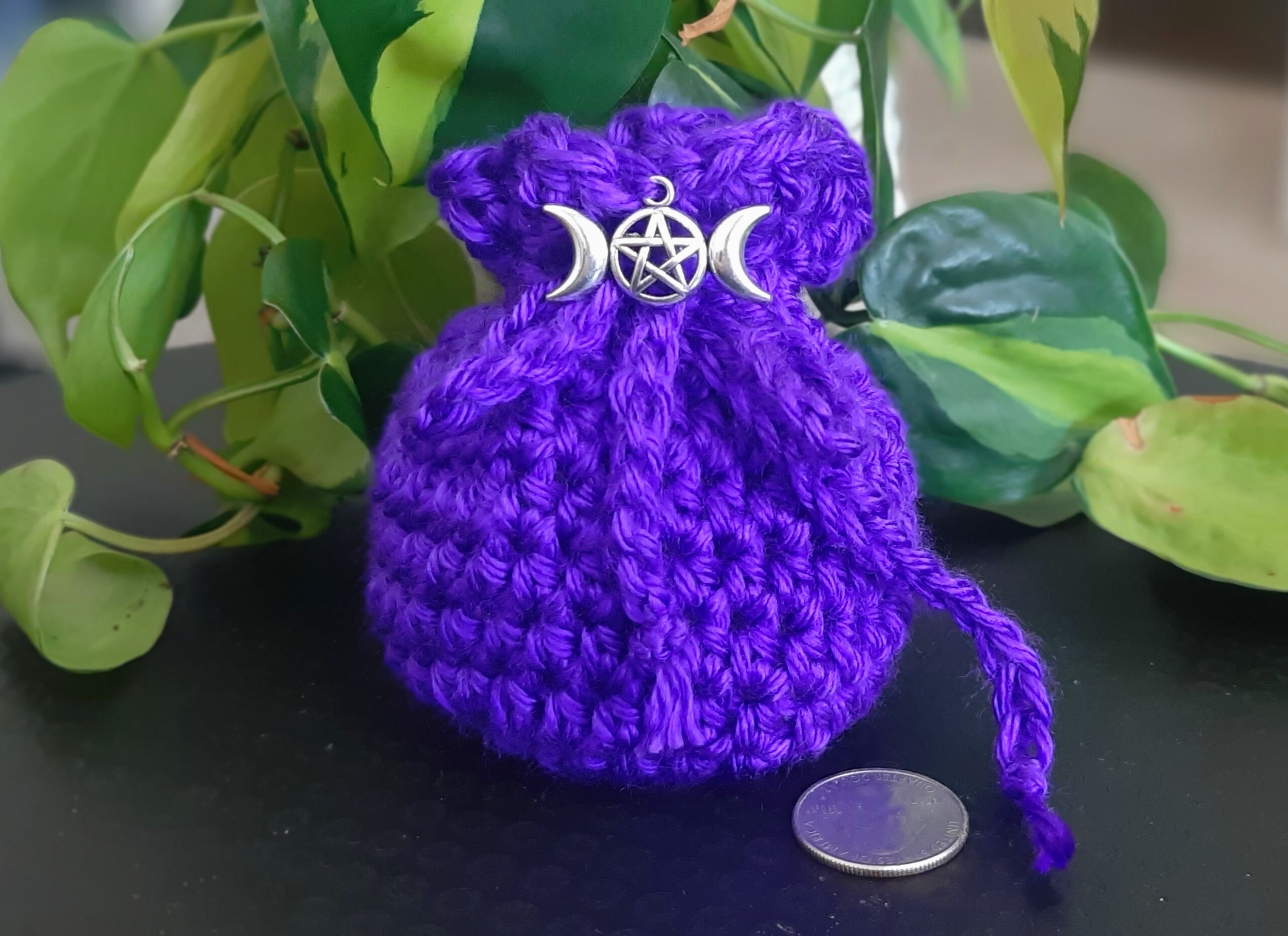 Purple Triple Moon Spell Bag Spell Pouch Rune Bag Rune - Etsy