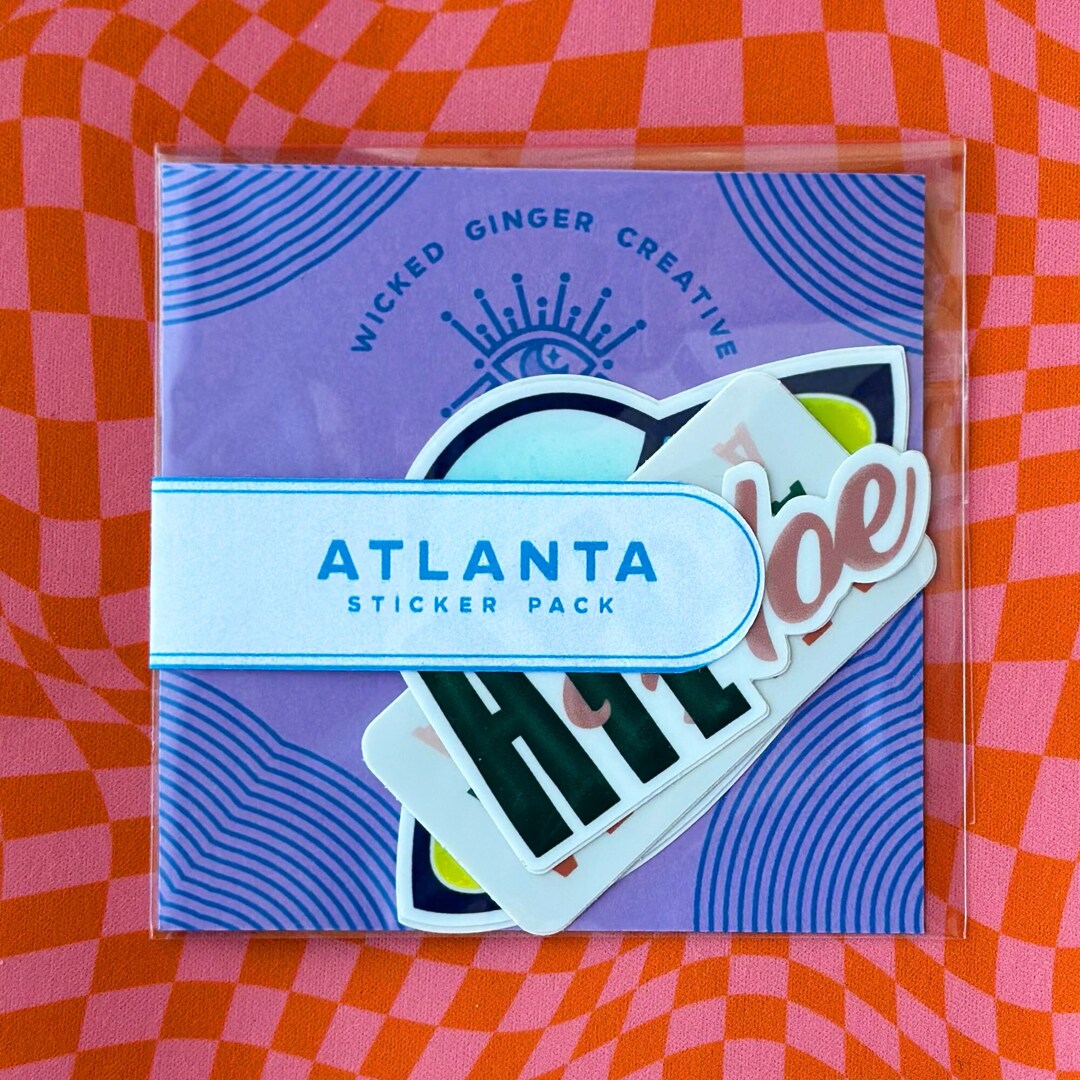Atlanta Sticker Packs Set of 3 Atlanta City Laptop Car Vinyl Bumper ...
