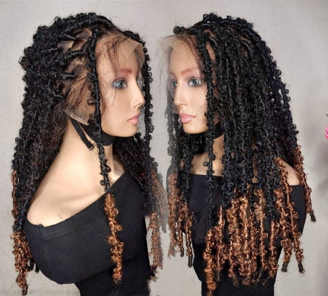 BUTTERFLY LOCS Wig, Faux Distressed Locs, Faux Locs, Dreadlocks Wig ...