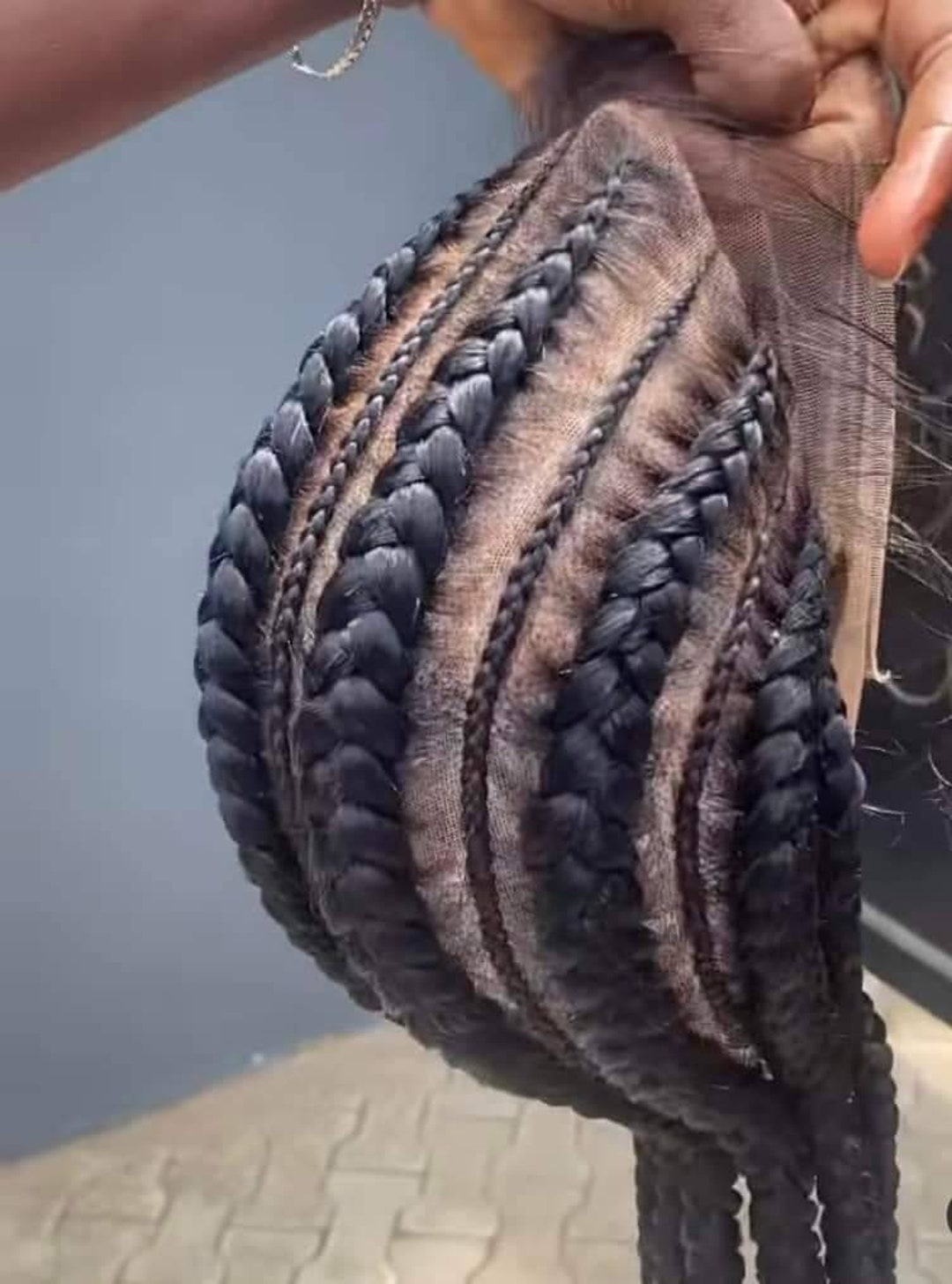 Pre-order" Braided Wig, All Back Cornrow Braided Wig. Full Lace Wig ...