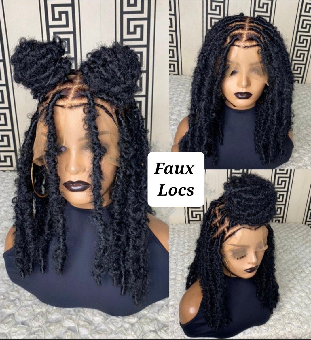 BUTTERFLY LOCS Wig, Faux Distressed Locs, Faux Locs, Dreadlocks Wig ...