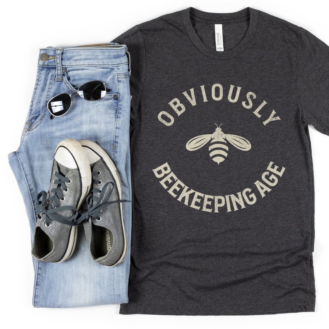 Beekeeping Age Shirt for Dad, Obviously Beekeeping, Funny Dad Shirt ...