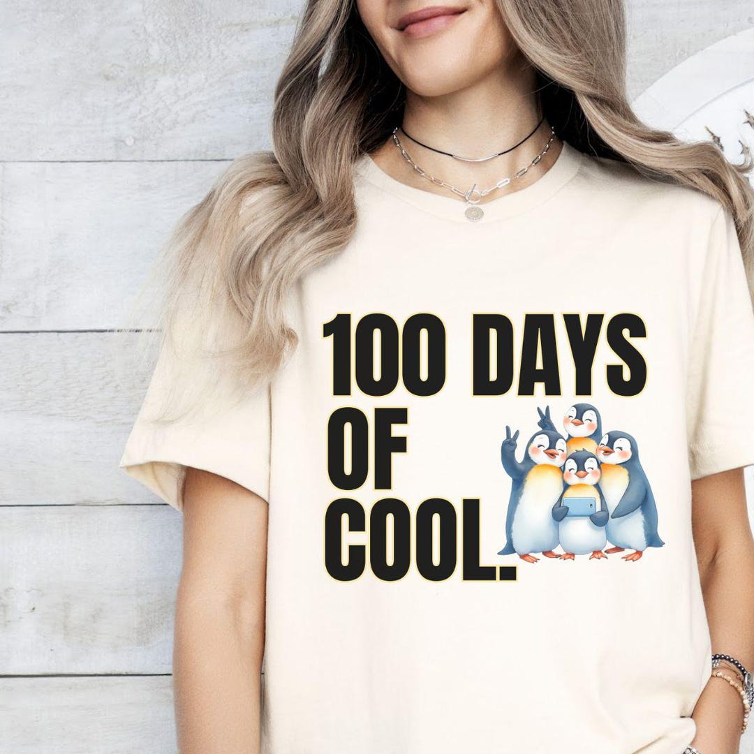Penguin 100 Days of School Shirt ,100th Day of School, 100 Days of ...