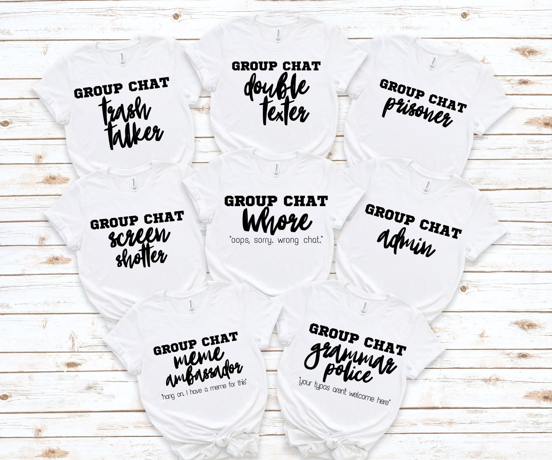 Group Chat Friend Group Shirts Girls Trip Group Shirts Group - Etsy