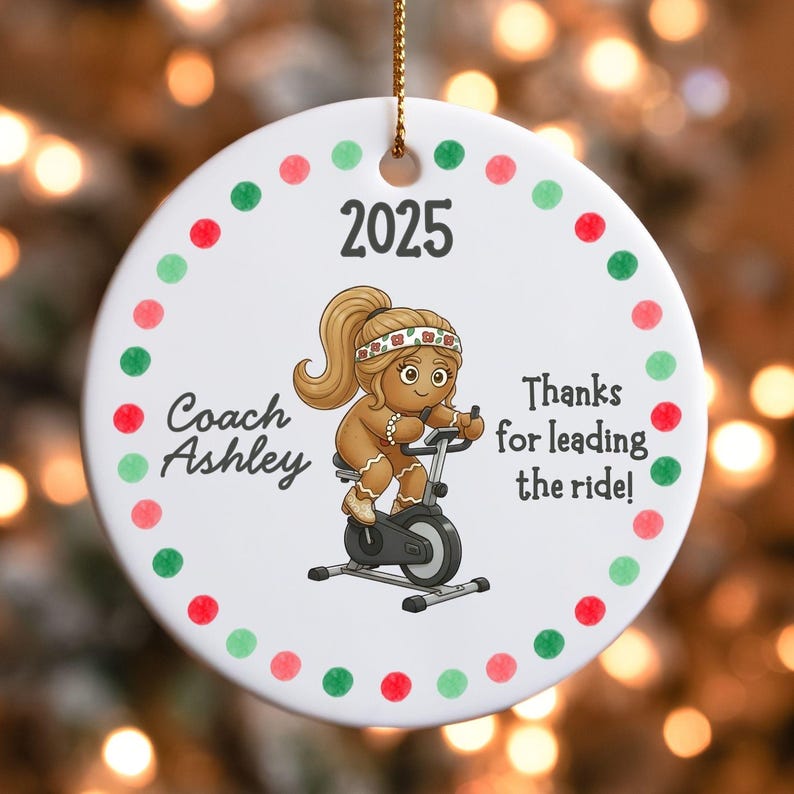Spin Instructor Ornament 2025, Personalized Coach Gift ,funny Spin ...