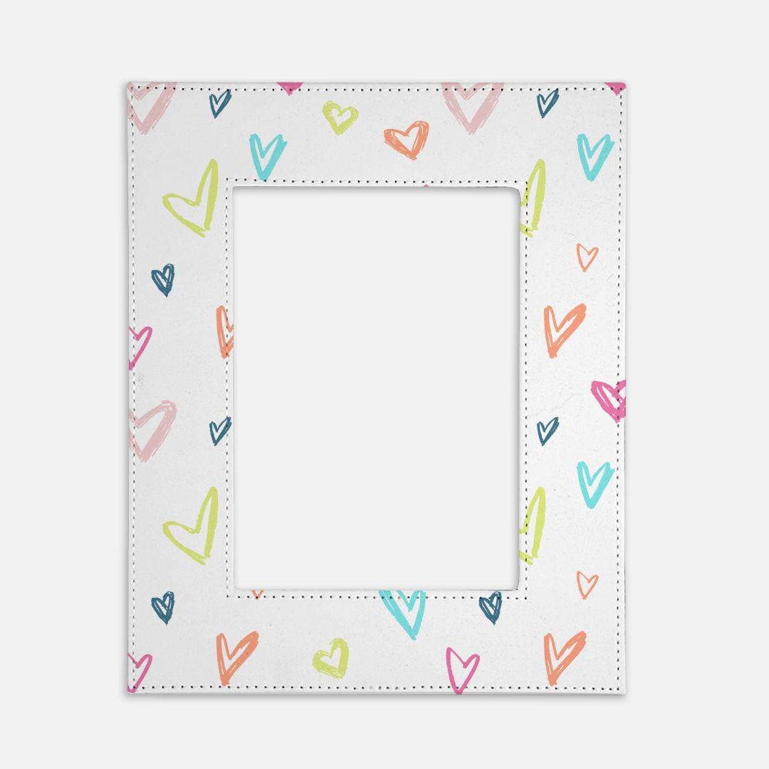Colorful Hearts Picture Frame | 5x7 Photo, 8x10 Frame - Etsy