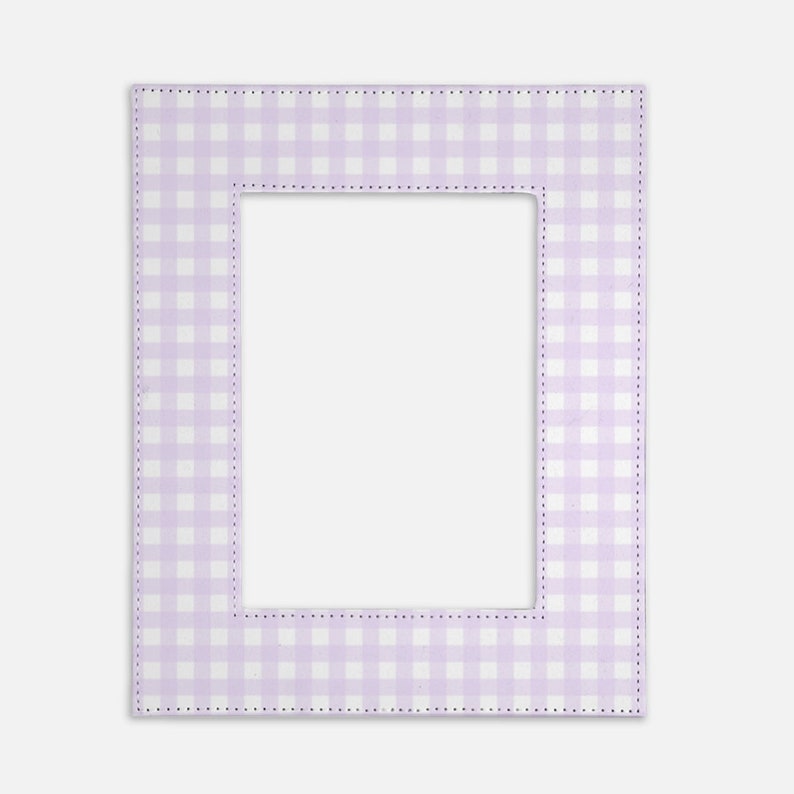 Purple Gingham Photo Frame | 5x7 Memory, Easter Decor - Etsy