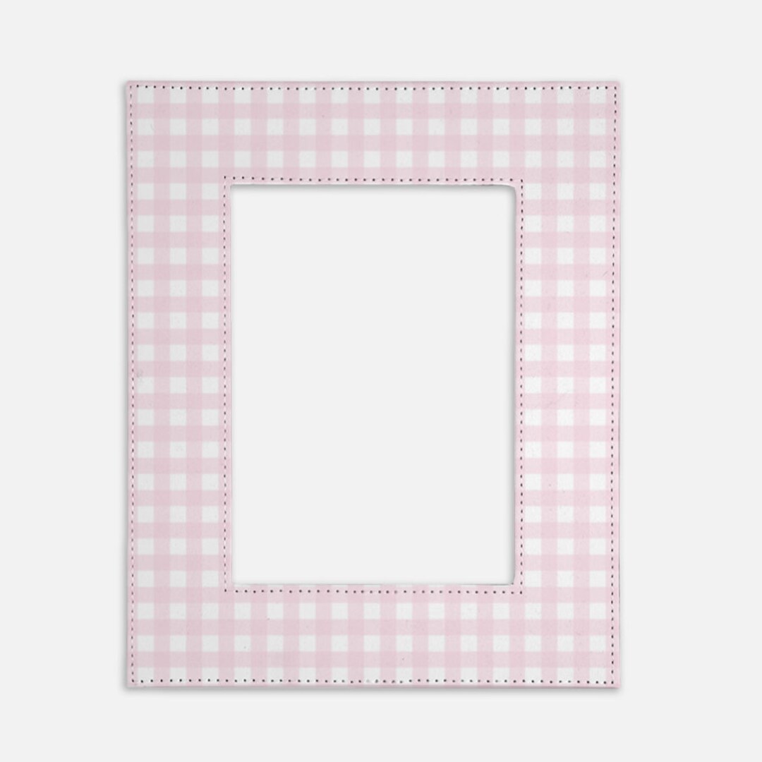 Pink Gingham Photo Frame | Baby Girl Photo Frame | Easter Photo Frame ...