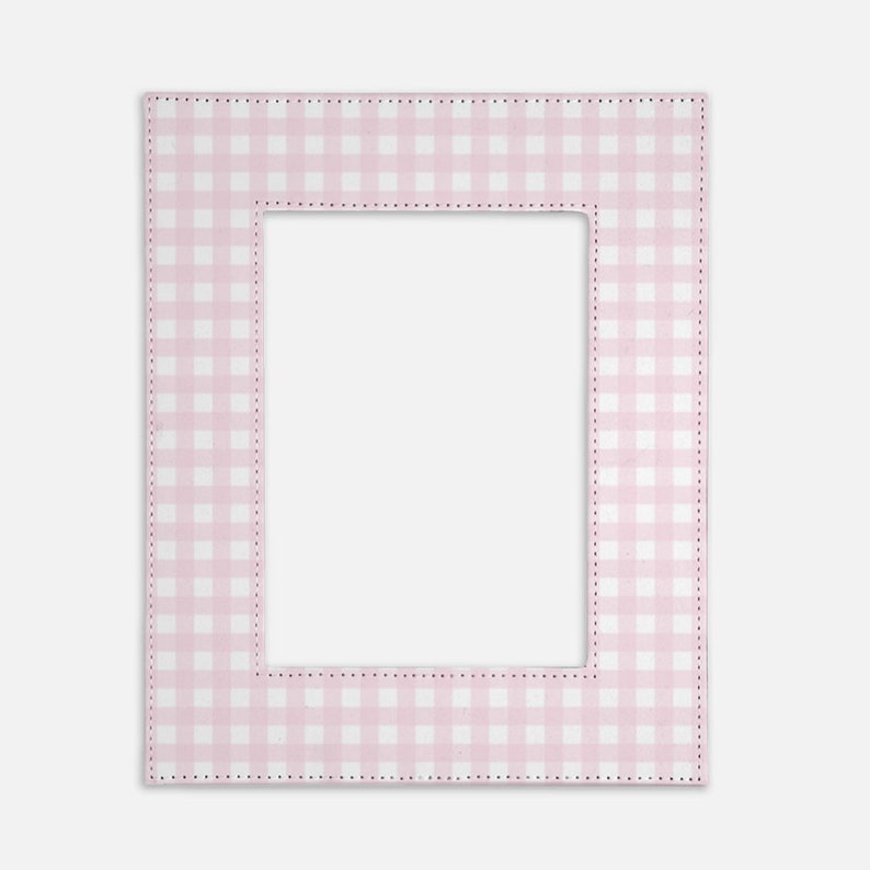 Pink Gingham Photo Frame | Baby Girl Photo Frame | Easter Photo Frame ...