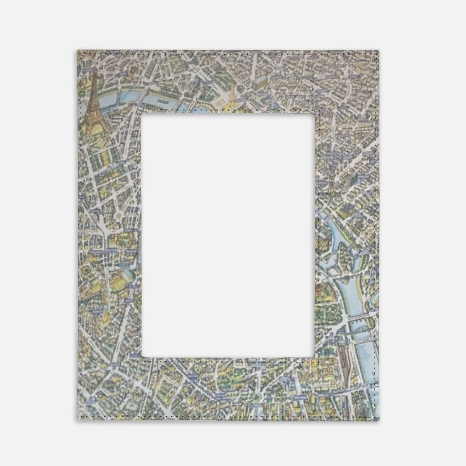 Paris Picture Frame | Paris Map Photo Frame | Memory Size 8X10 Holds ...