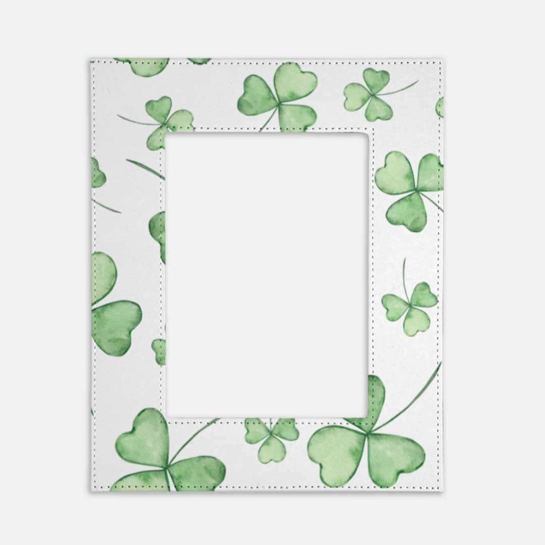 Watercolor Shamrock Picture Frame | St. Patrick's Day 5x7 Photo Display ...