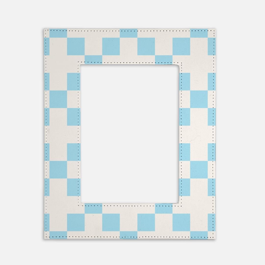 Blue Checked Photo Frame Checked Picture Frame Memory Size 8X10 Holds ...