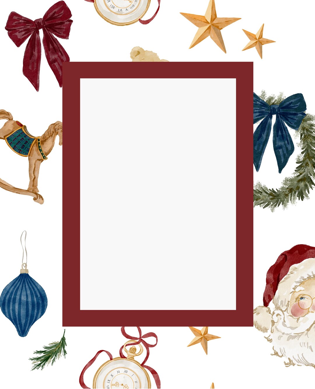 Christmas Pattern Picture Frame | Christmas Photo Frame | Holds 5X7 ...