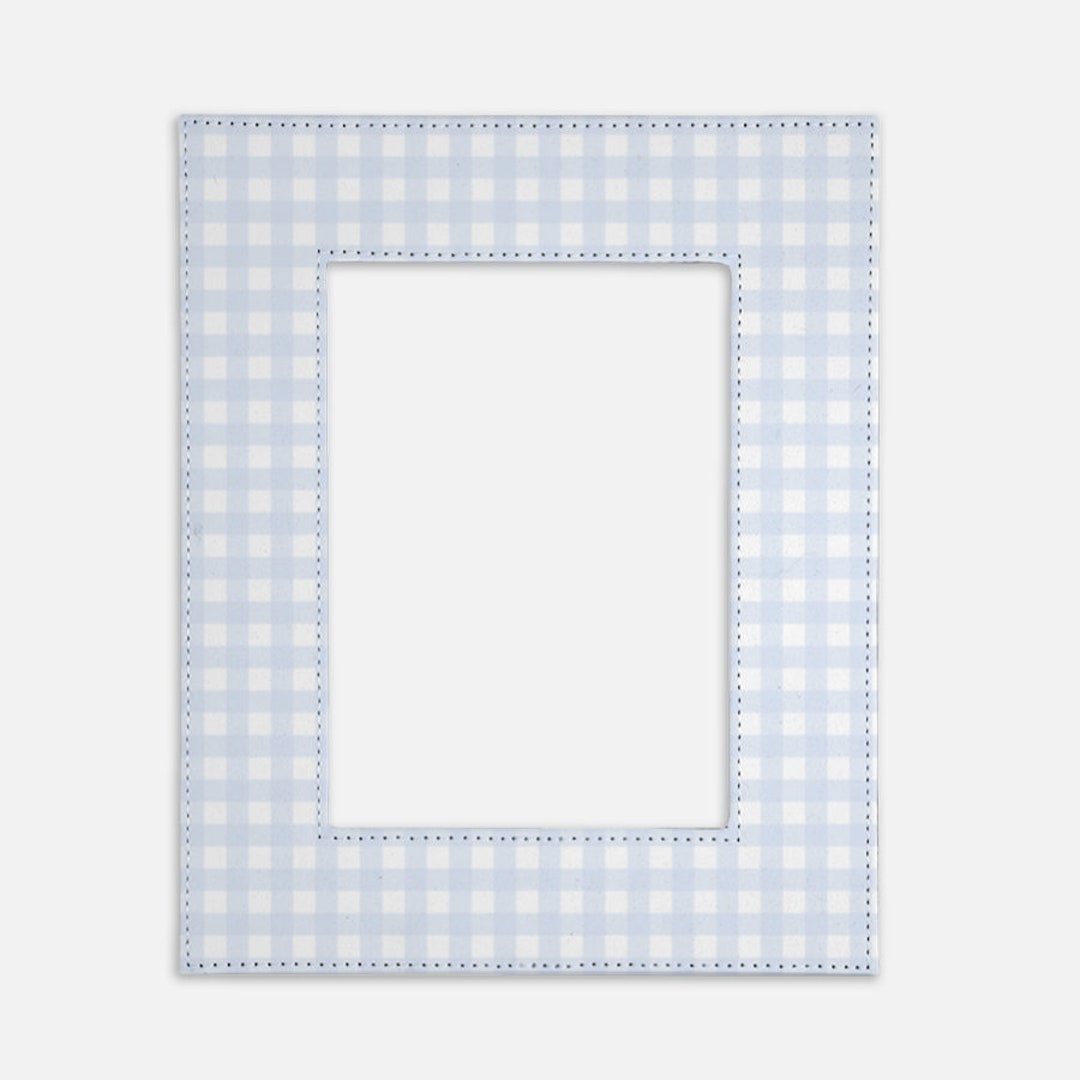 Blue Gingham Photo Frame | 5x7, 8x10 With Easel - Etsy