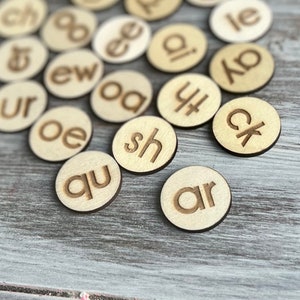 Digraph Letter Tiles, Reggio Emilia Tools, Wood Alphabet Coins ...