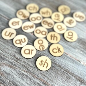 Digraph Letter Tiles, Reggio Emilia Tools, Wood Alphabet Coins ...