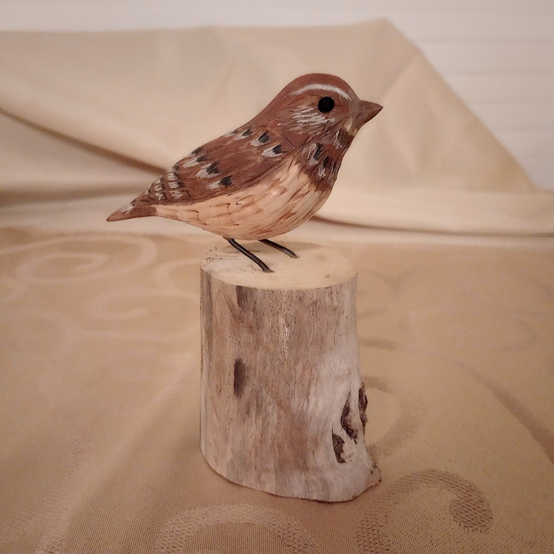 Hand Carved Wood Brown Thrasher John Cowden Woodcarvers - Etsy