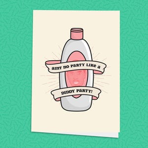 Diddy Baby Oil Birthday Card, Puff Daddy, Pdiddy, Bday Card, Sean Combs ...