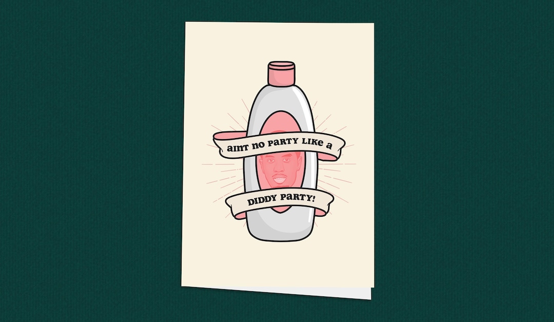 Diddy Baby Oil Birthday Card, Puff Daddy, Pdiddy, Bday Card, Sean Combs ...