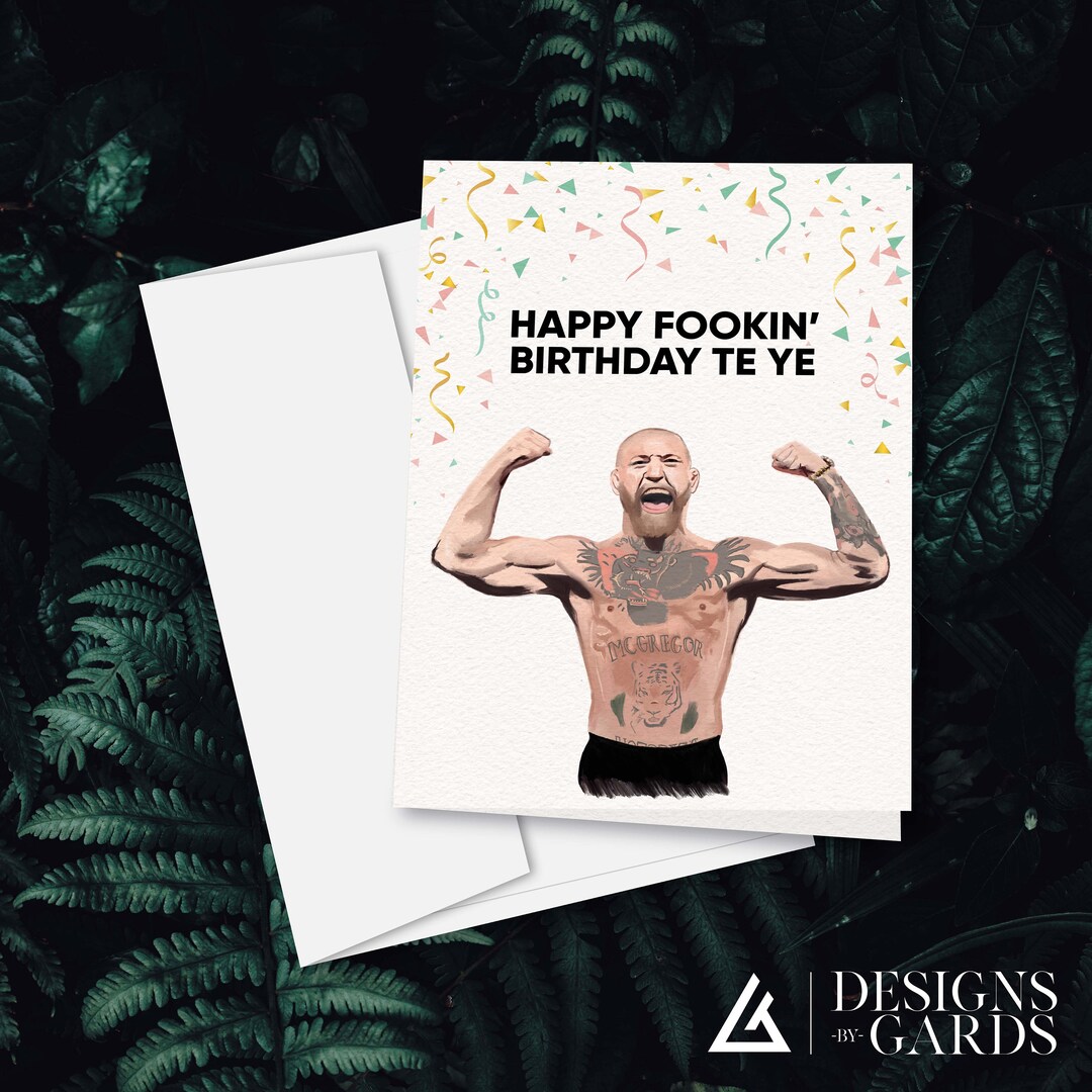Conor Mcgregor Greeting Card UFC Birthday Card Conor - Etsy