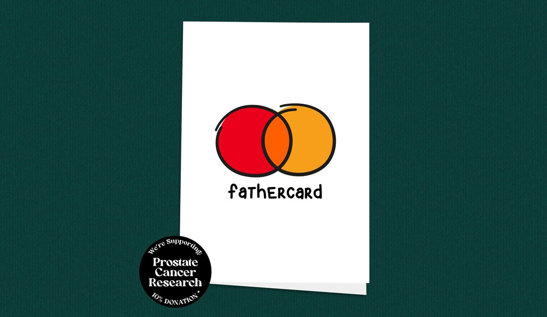Bank of Dad! Mastercard, Funny Father's Day Card, Card for Dad, Card ...