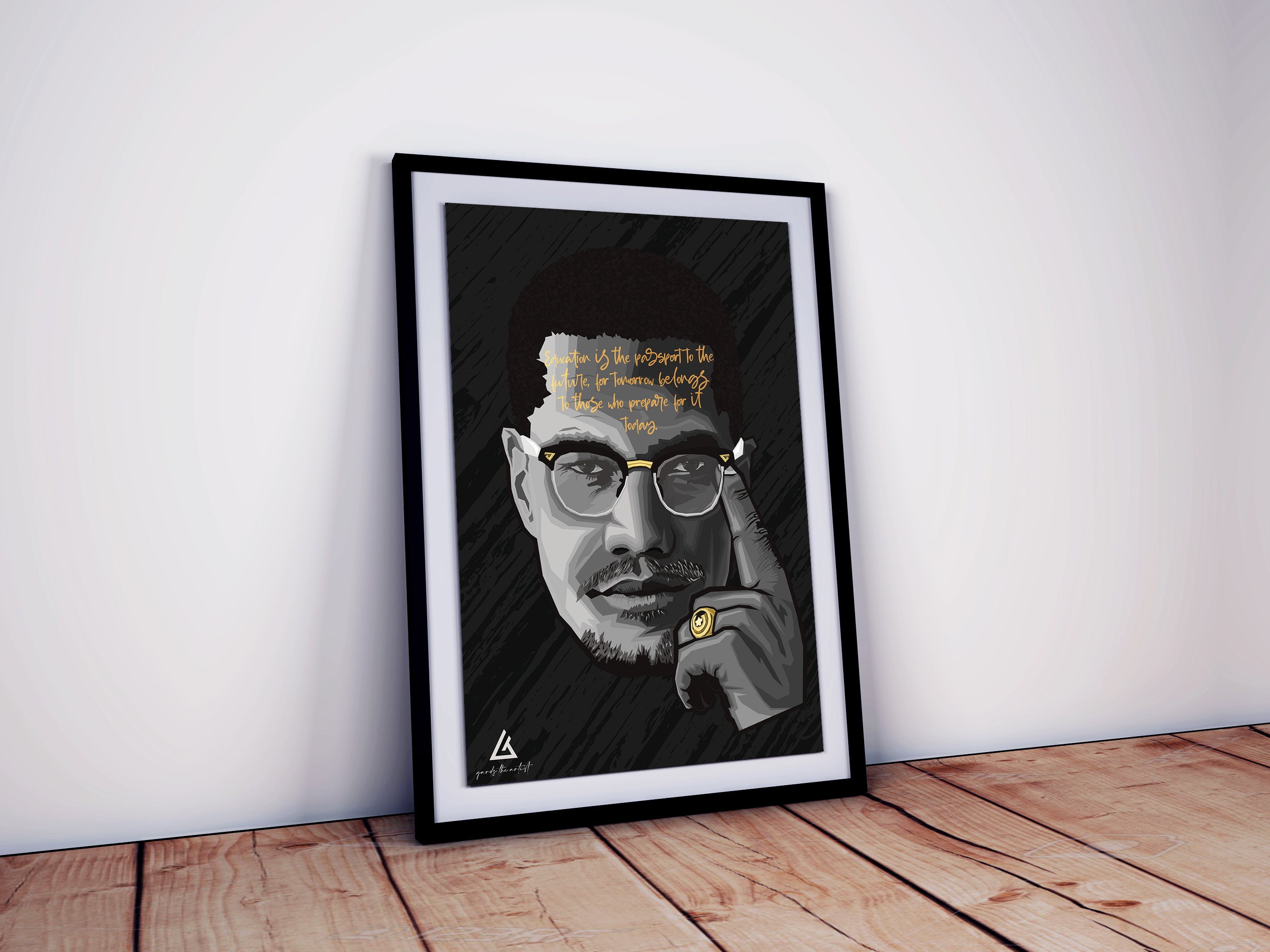 MALCOLM X Original Art Print Wall Art Art Print Home | Etsy