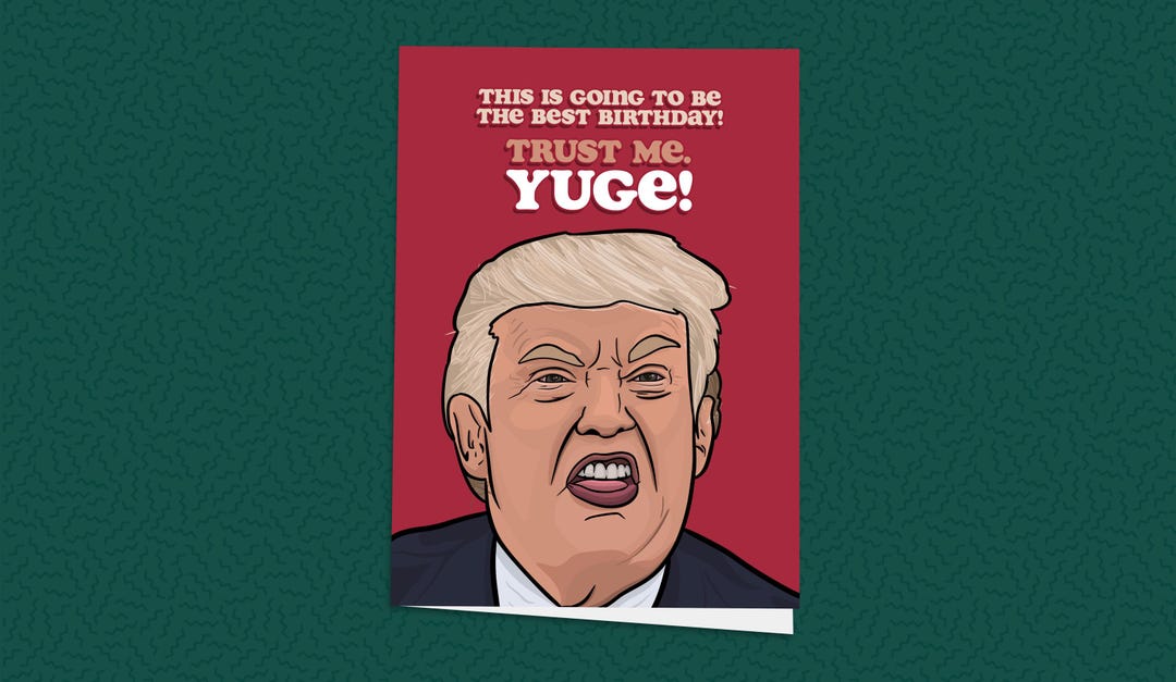 Donald Trump Birthday Card Fan of Trump Card, Card for A Republican ...
