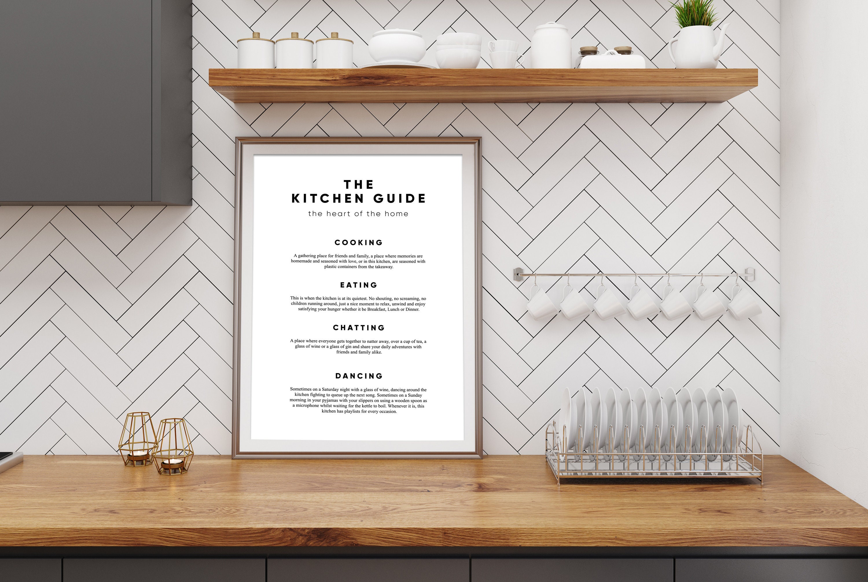 The Kitchen Guide | Kitchen Print, Home Decor, Home Print, Wall Art ...