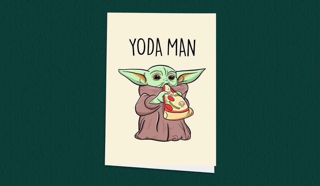 Baby Yoda Congratulations Card, Starwars Fan, Baby Yoda, Modern, Unique ...