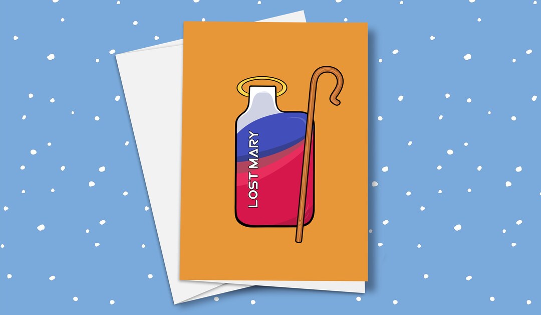 Lost Mary Nativity Christmas Card Vape Christmas Card Vape - Etsy