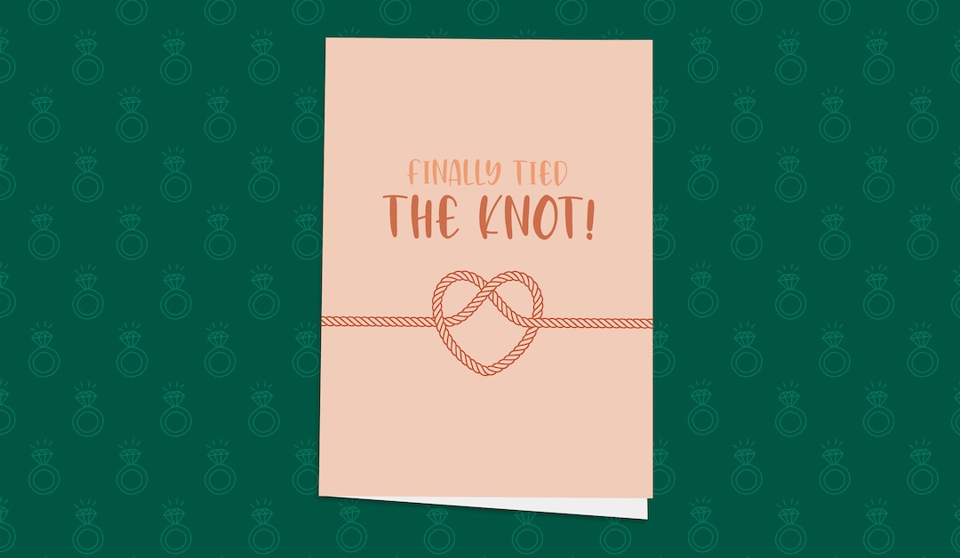 Finally Tied the Knot Wedding Card, Engagement Cards, Wedding Gift ...