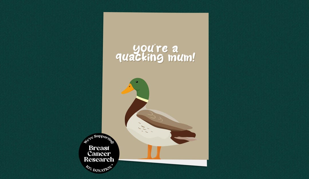You’re a Quacking Mum Card, Funny Mother’s Day Card, Duck Pun Card ...