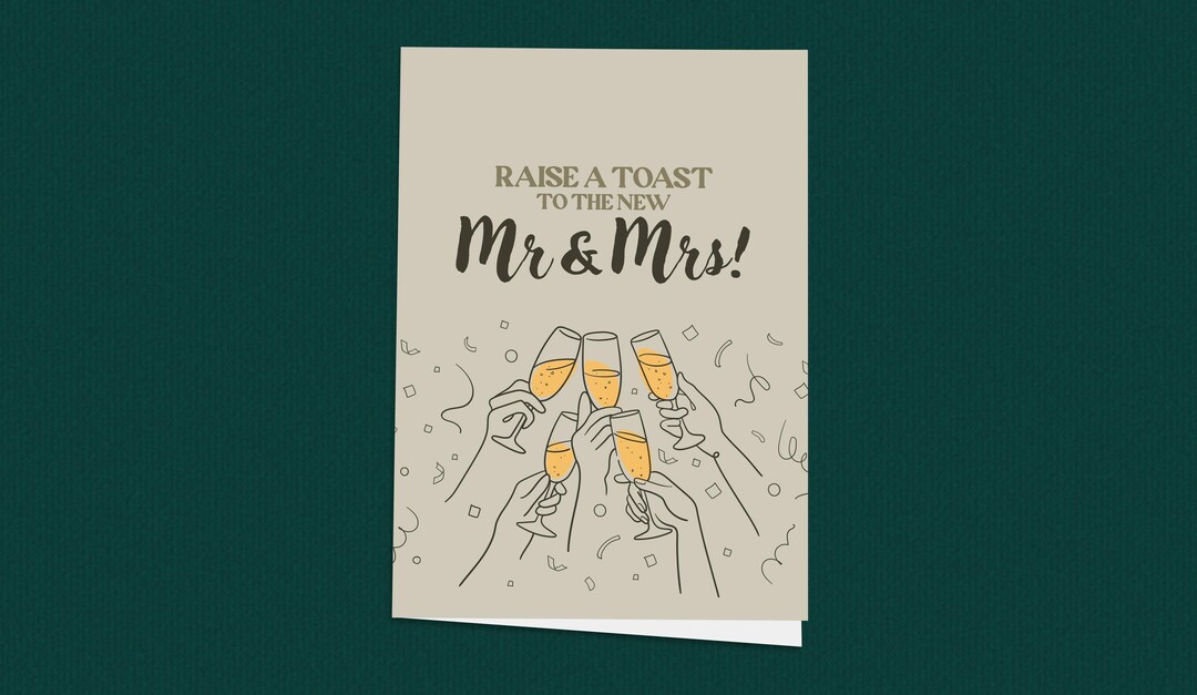 Raise a Toast! Wedding Card, Engagement Cards, Wedding Gift Ideas, Card ...