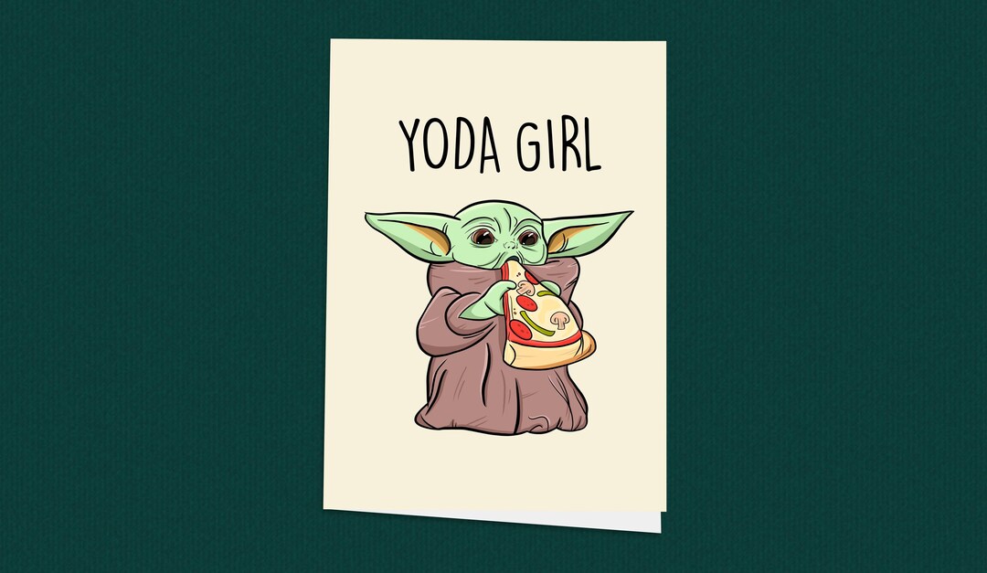 Yoda Girl! Good Luck Card, Starwars Card, Baby Yoda, Star Wars Card ...