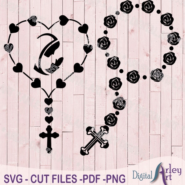 Catholic Rosary Svg - Etsy