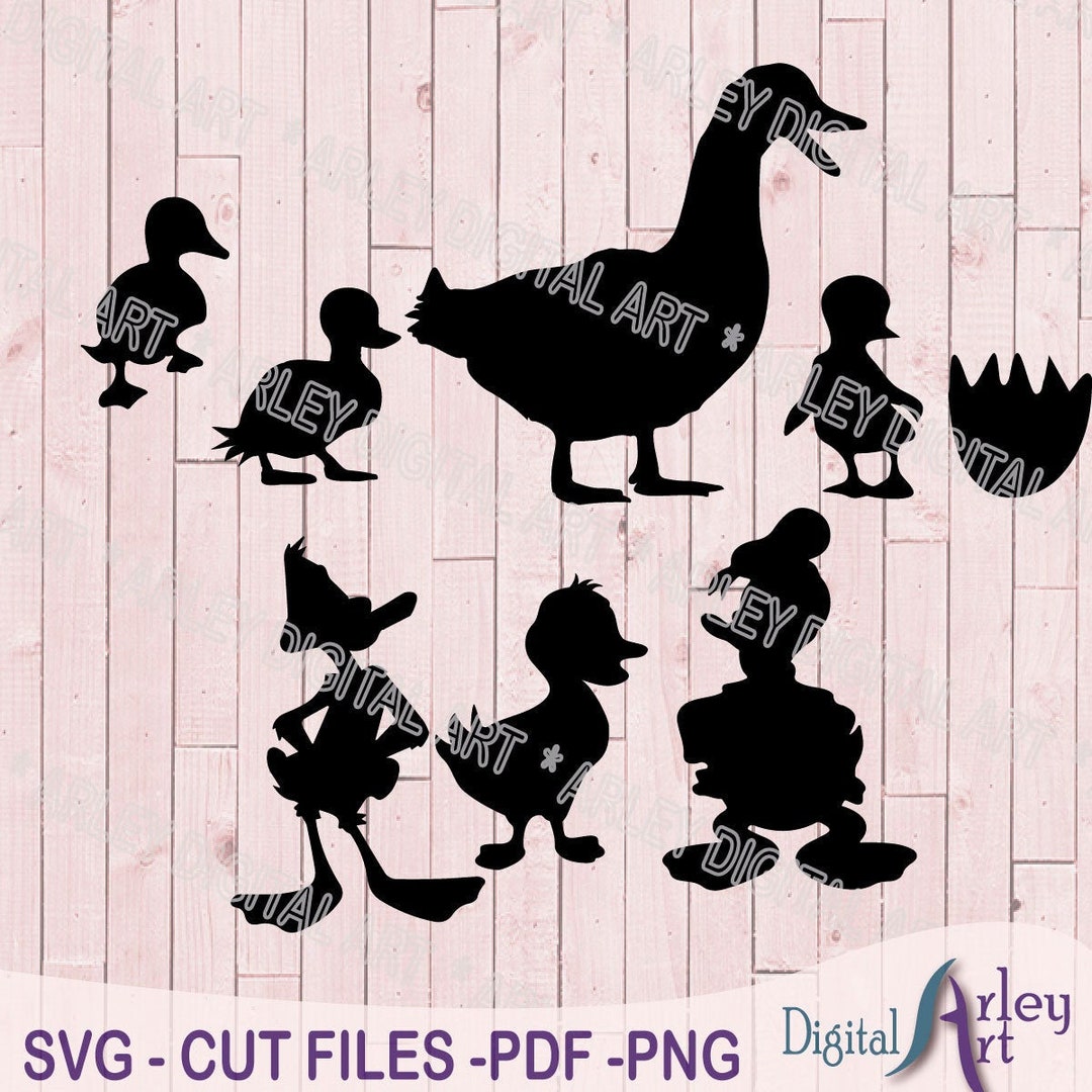 Duck Bundle SVG, Duck Family Vector, Ducklings Clipart Cutting ...