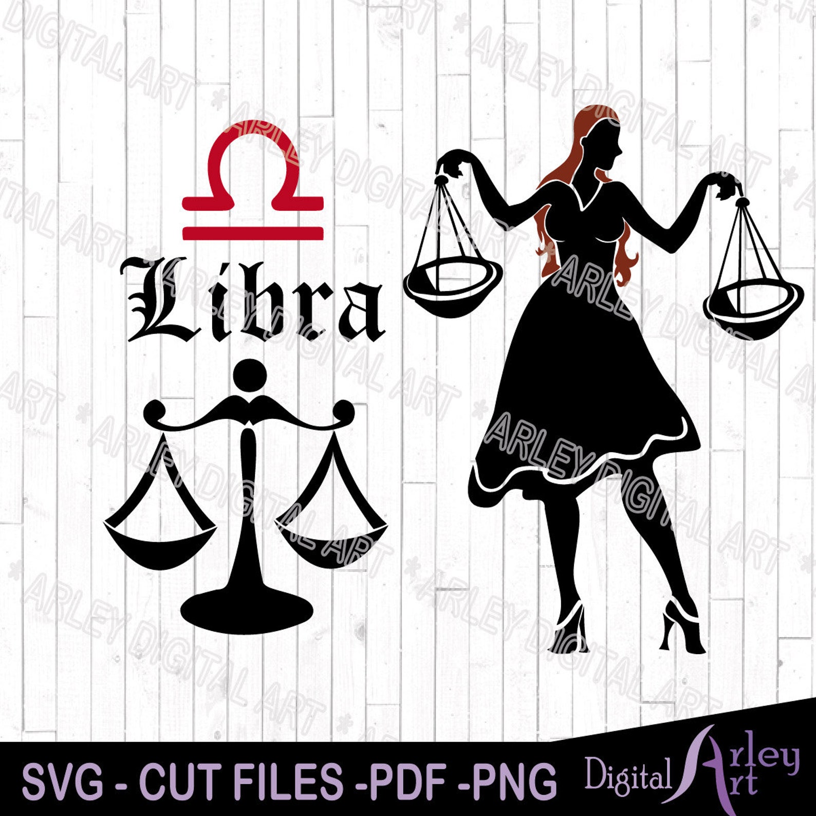 Libra SVG, October Birthday Silhouette Cut Files, Woman, Girl, Balance ...