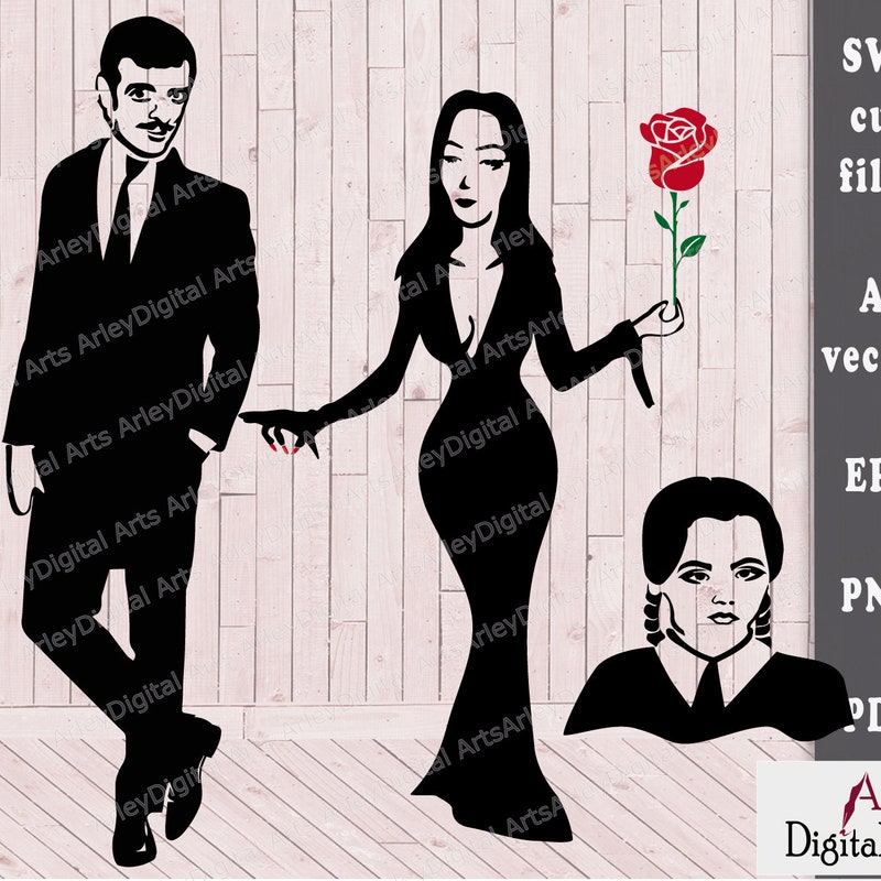 Morticia Addams Svg - Etsy