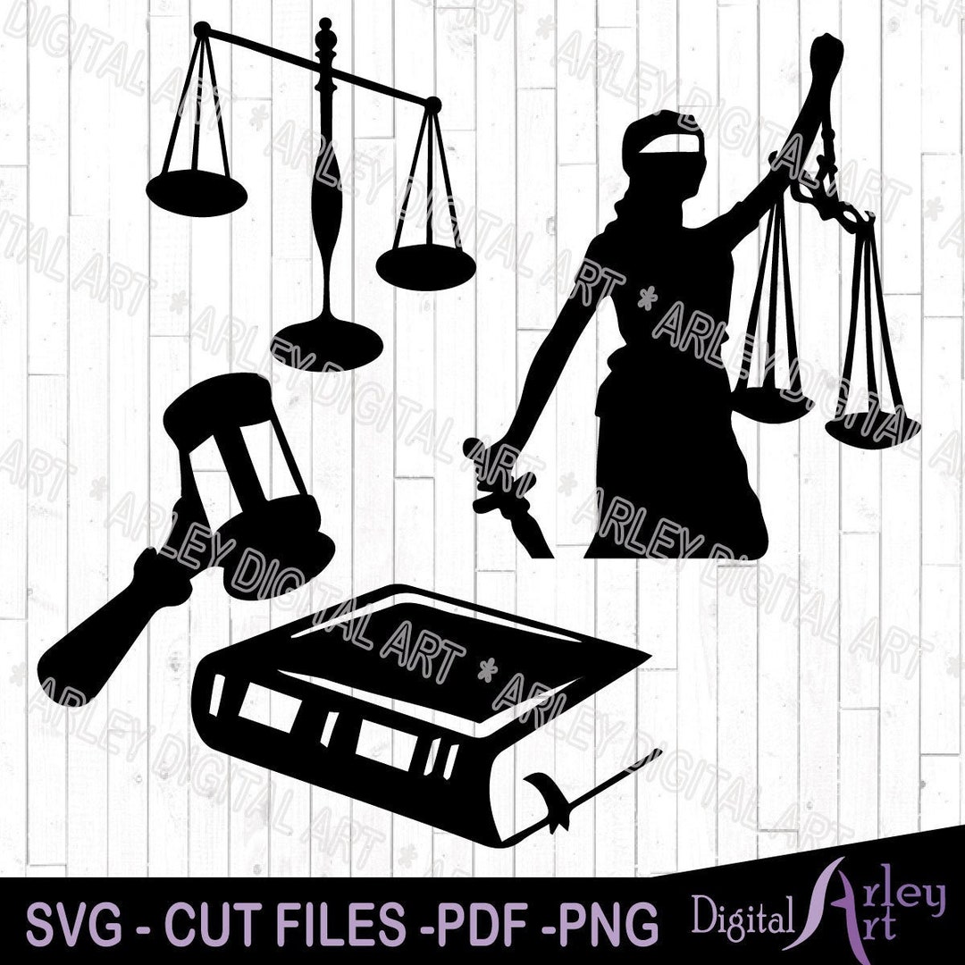Law SVG Bundle, Book, Judge Gavel, Themis Goddess, Justice & Law ...
