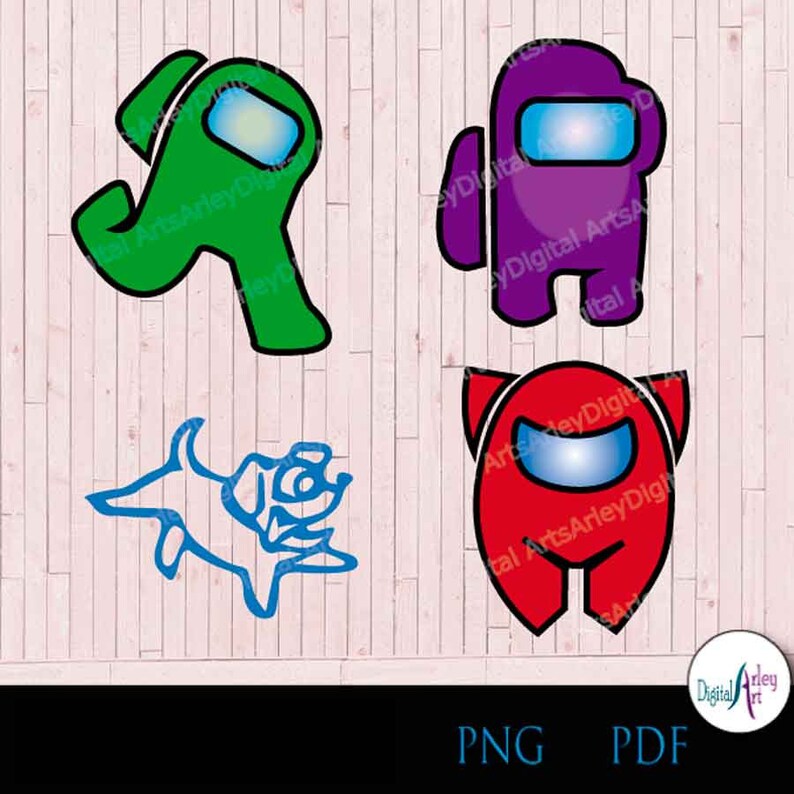 Among Us Impostor pet dog file characters bundle | Etsy