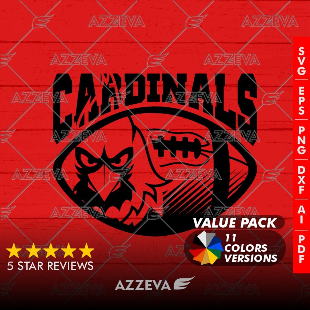 Cardinal Football Generic Design Color Bundle - 11 Colors in SVG, PNG ...