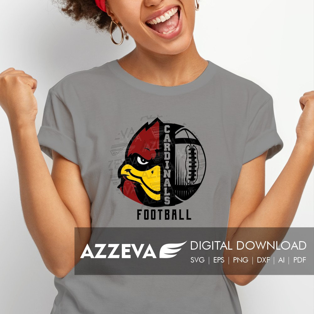 Cardinals Football Design Png Eps Ai Dxf Png Pdf Jpg and - Etsy