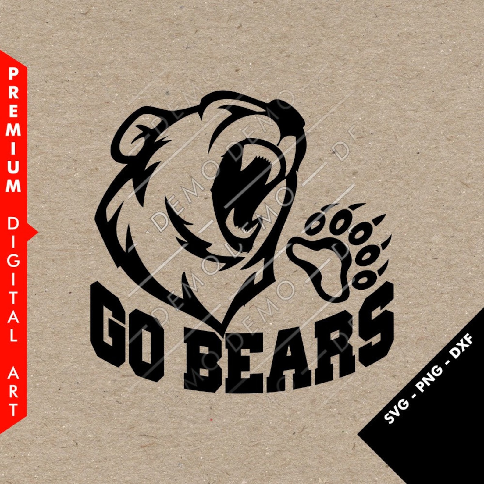 Go Bears Logo SVG PNG and DXF Files 10306 - Etsy