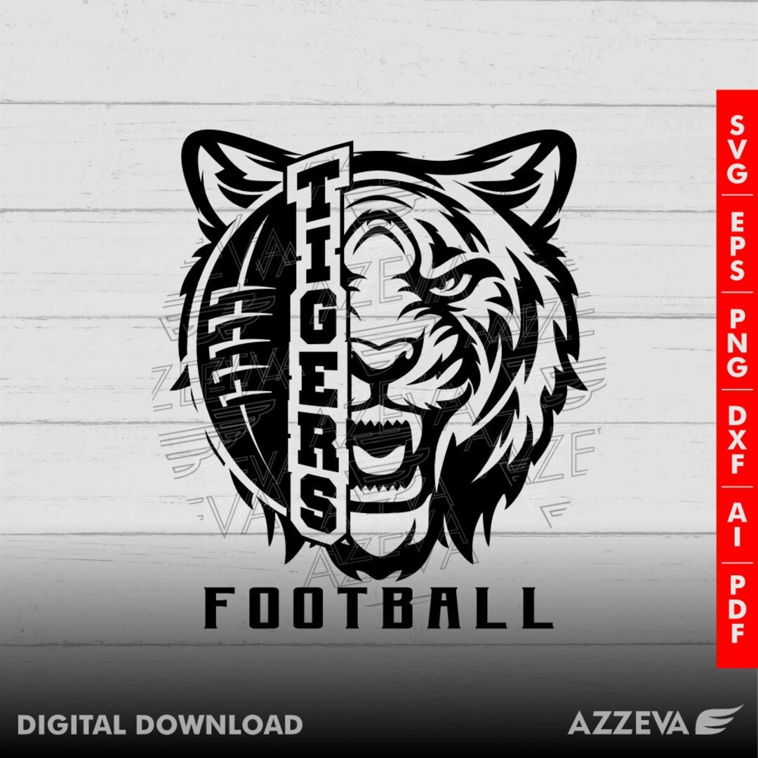 Tiger-football-design Png, Eps, Ai, Dxf, Png, Pdf, Jpg and Svg Files ...