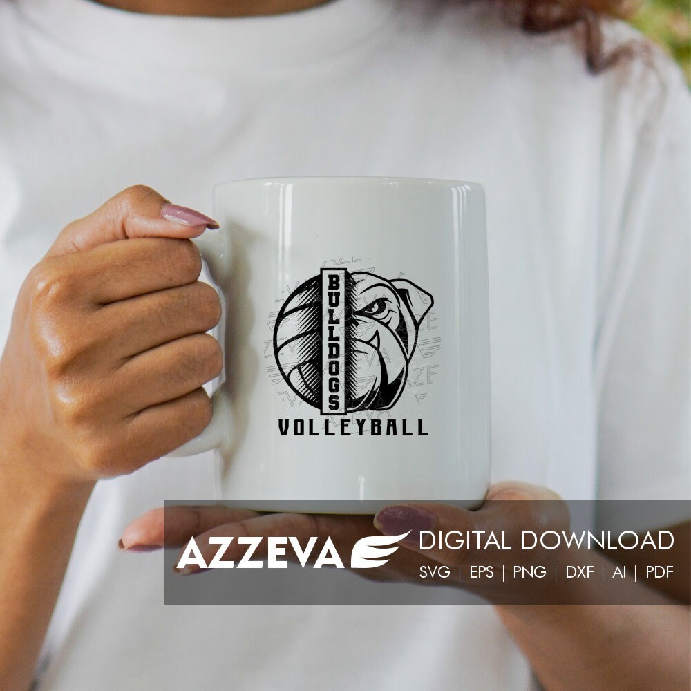 Bulldogs Volleyball Design Png Eps Ai Dxf Png Pdf Jpg - Etsy