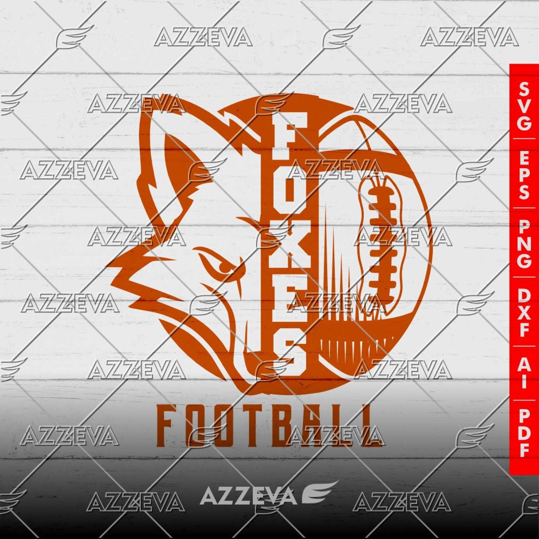 Foxes Football Logo Generic Design Png Eps Ai Dxf Png - Etsy