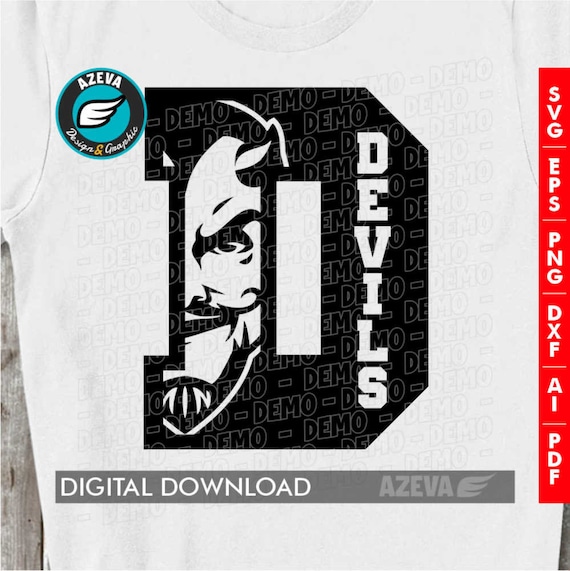 Devils Team Logo Svgmascot Inside Letterdevils Team Logo - Etsy