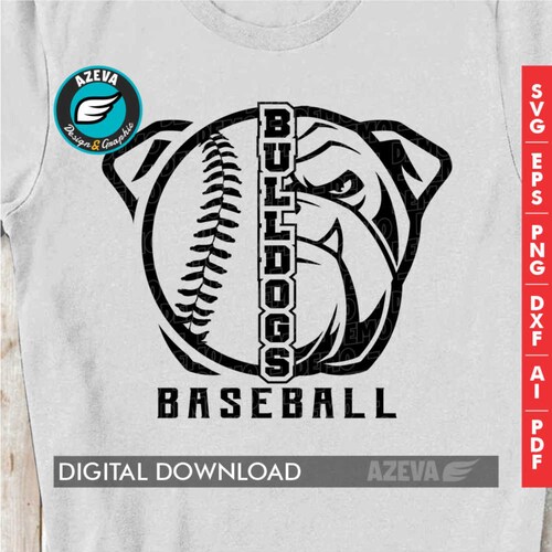 Bulldogs Baseball SVG Team Spirit Heart Sport Png Jpeg Dxf / - Etsy
