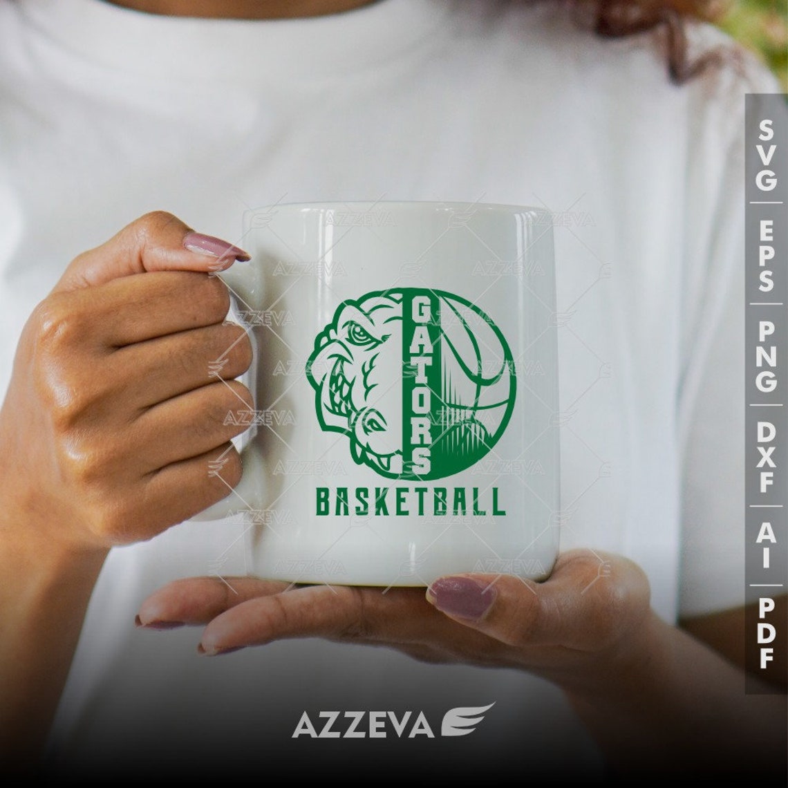 Gator Basketball SVG – Diseño de mascota en 11 colores (Descarga ...