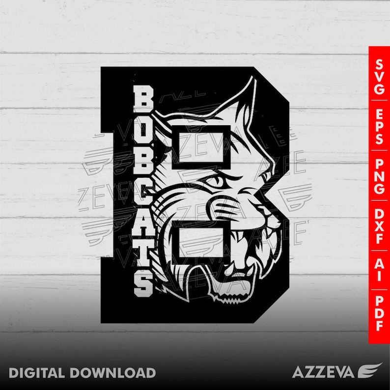 Bobcats Letter B Design: Mascot SVG for Cricut and Shirts - Etsy